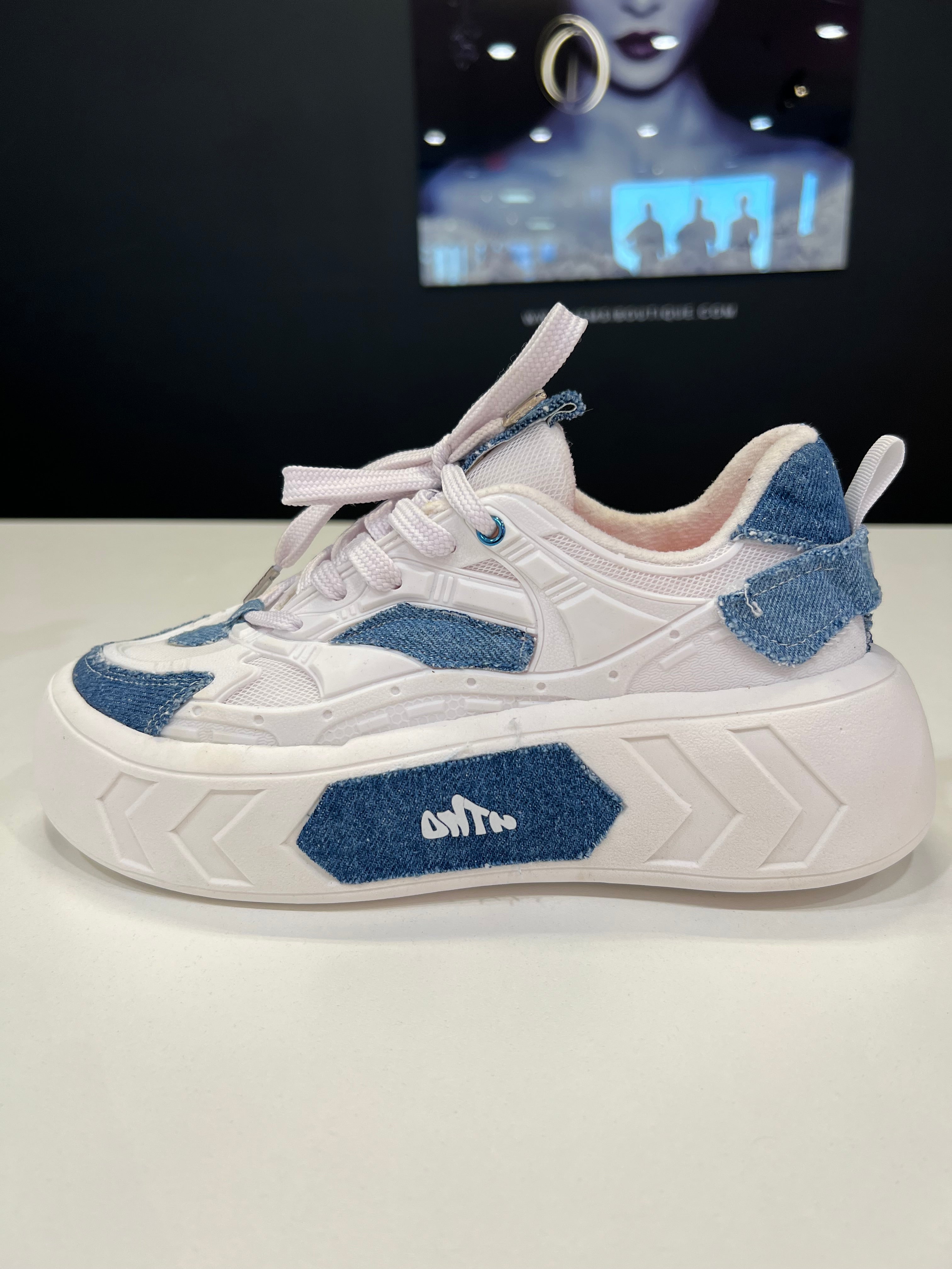 Denim tennis shoes – JEMSI Boutique